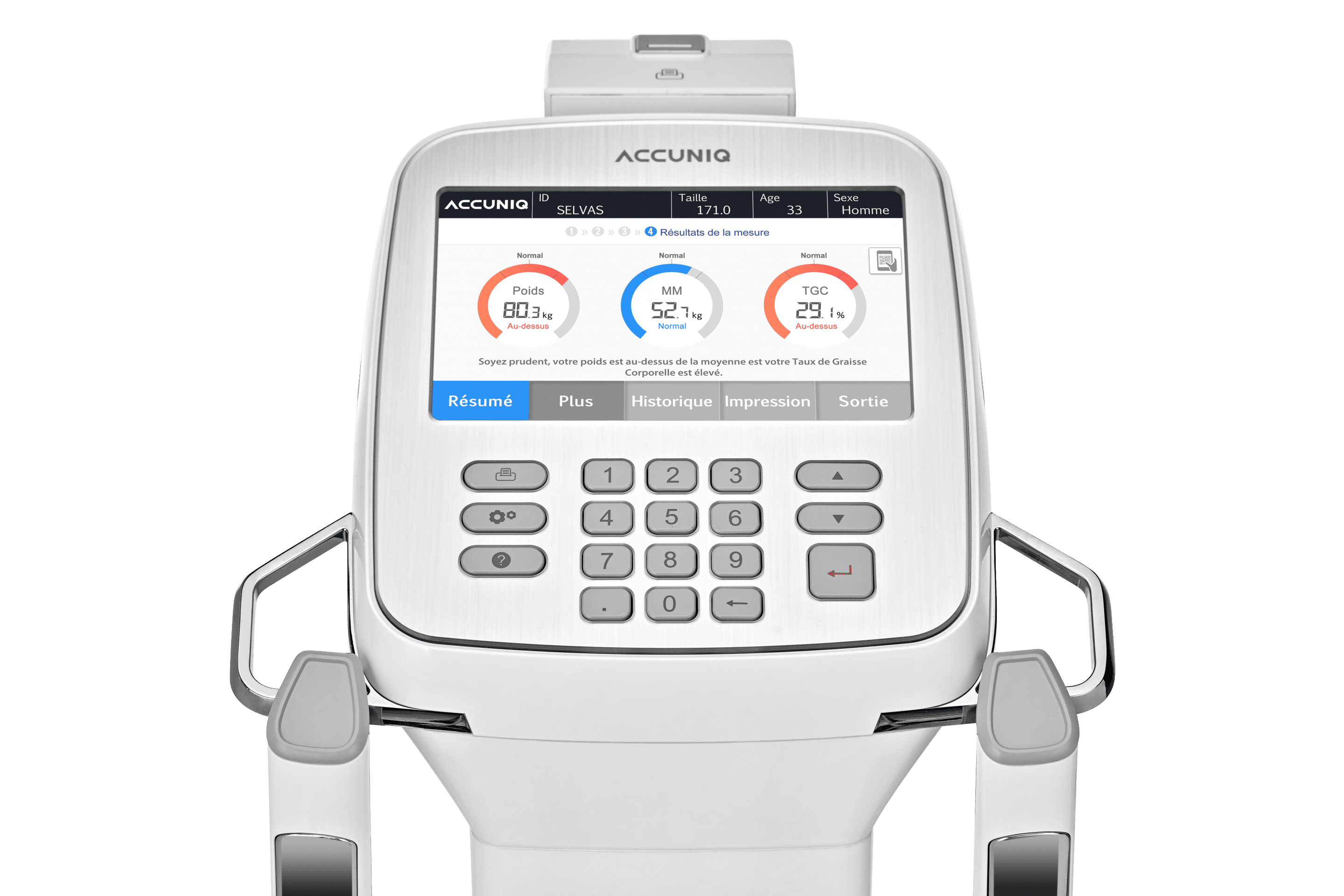 Impédancemètre professionnel ACCUNIQ BC380 ⋆ DIAGNOFIT